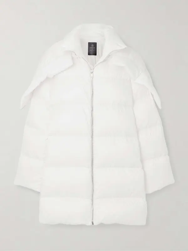 Rick Owens Moncler Cyclopic Oversized Hooded Quilted Down Jacket