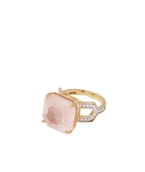 Mateo 14-karat Topaz, And Diamond Ring - Gold