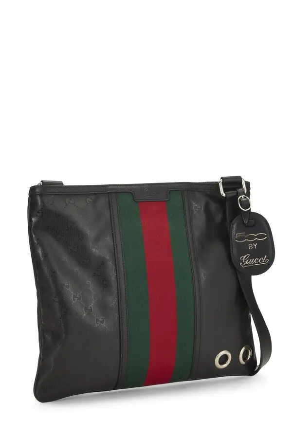 Gucci Fiat 500 X Imprime Web Shoulder Bag - Black | Editorialist