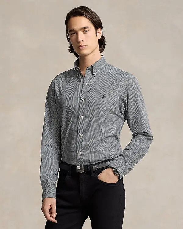 Polo Ralph Lauren Cotton Poplin Classic Fit Button Down Shirt - Black