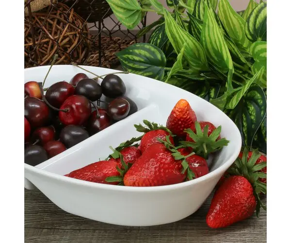 BIA CORDON BLEU Porcelain Divided Oval Serving Bowl, 10.5