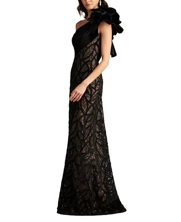 Tadashi Shoji Caraway One-shoulder Gown