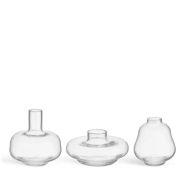 KOSTA BODA Kappa Vase, Mini, Set Of 3 - Clear