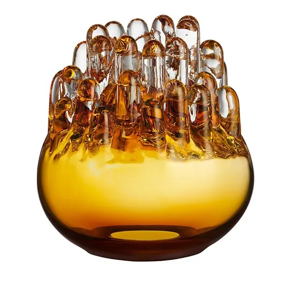 KOSTA BODA Polar Medium Votive - Amber