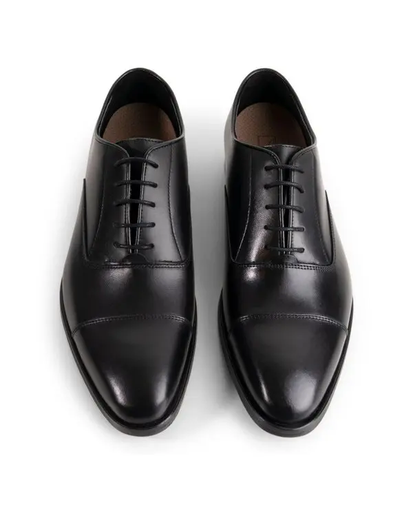 STINAA.J Classic Leather Oxford Shoes With Orthopedic Insole - Black