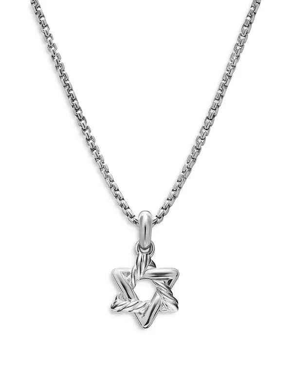David Yurman Sterling Star Of David Pendant Necklace - Silver