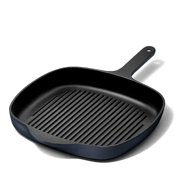 CARAWAY Enameled Cast Iron 10.5 Grill Pan - Midnight