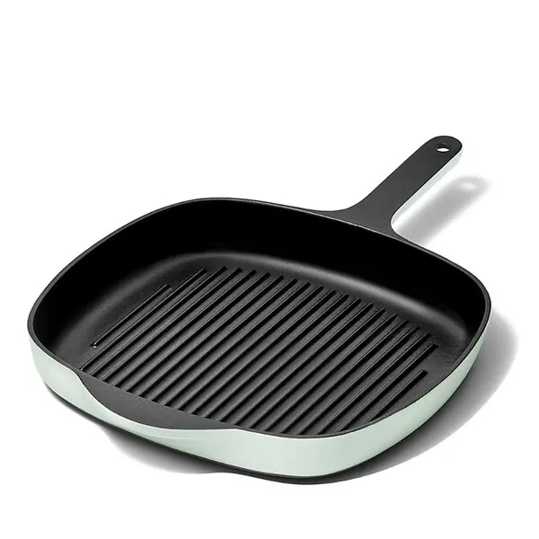 CARAWAY Enameled Cast Iron 10.5 Grill Pan - Mist