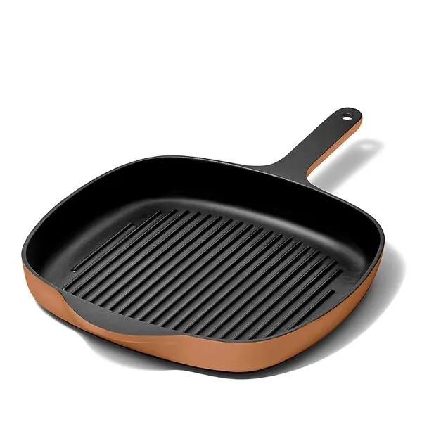 CARAWAY Enameled Cast Iron 10.5 Grill Pan - Rust