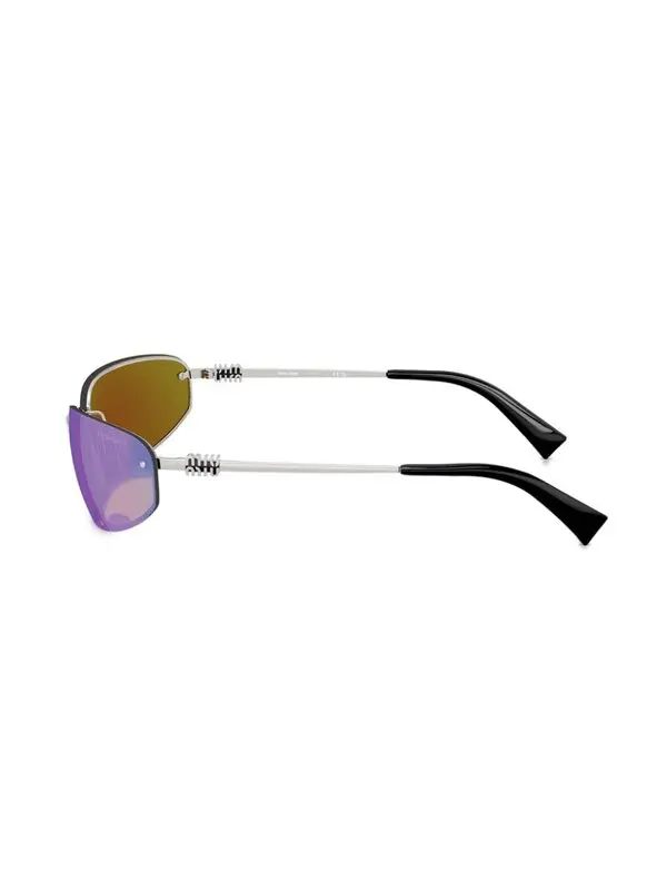 Miu Miu Oval-frame Sunglasses - Silver