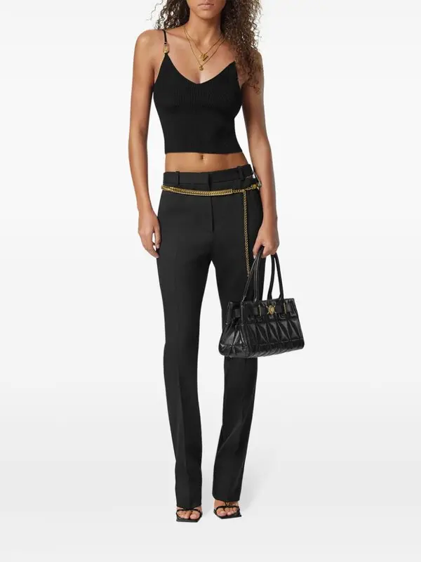 Versace Safety Pin Knit Top - Black