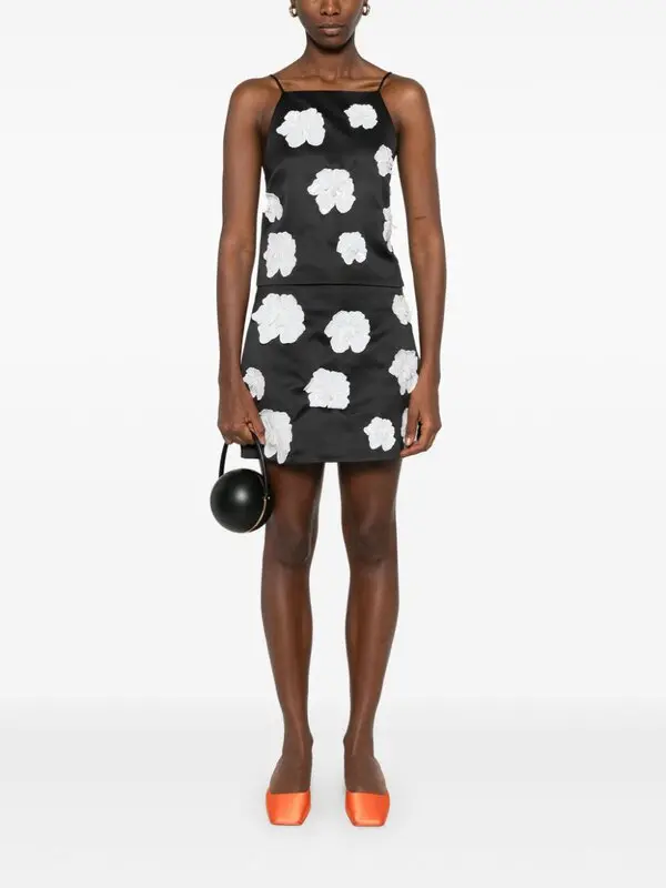 ROTATE BY BIRGER CHRISTENSEN Flower Satin Top