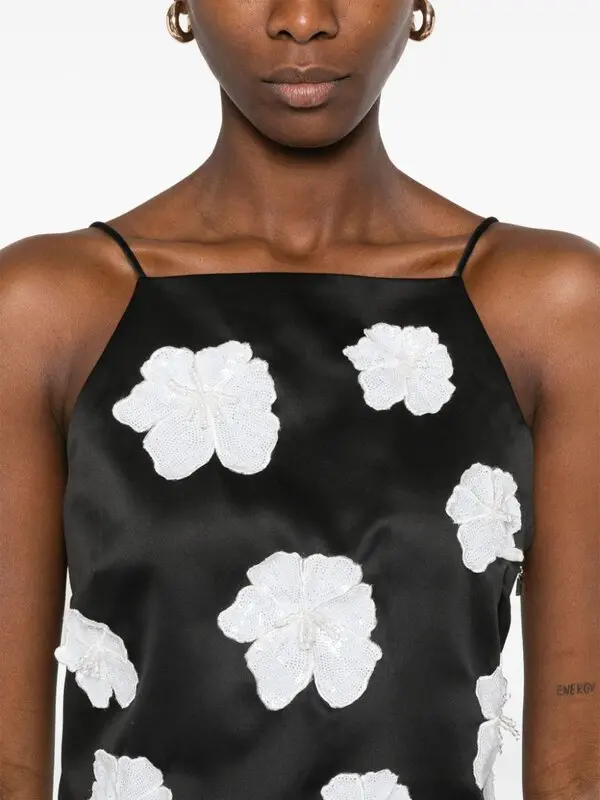 ROTATE BY BIRGER CHRISTENSEN Flower Satin Top