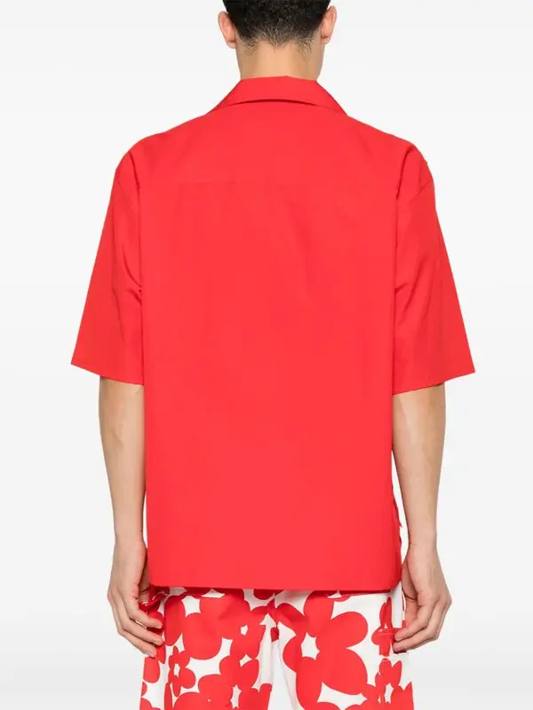 Marni Logo-embroidered Cut-out Shirt