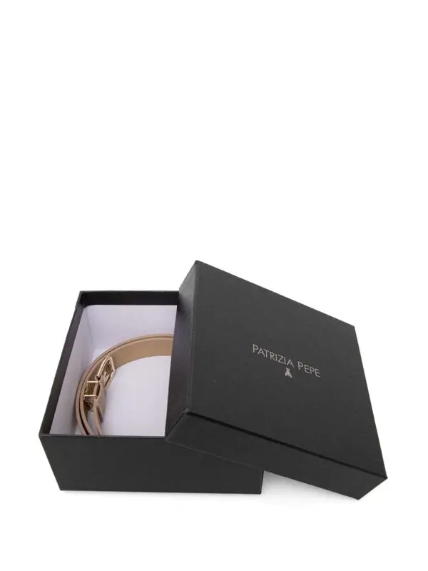 Patrizia Pepe Logo Buckle Belt - Neutrals