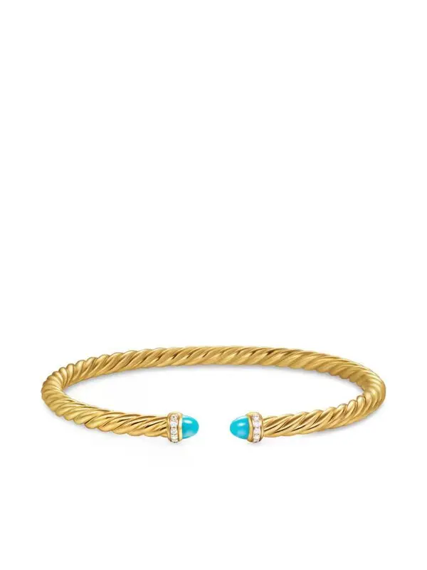 David Yurman 18kt Yellow Cablespira® Flex Diamond Bracelet - Gold