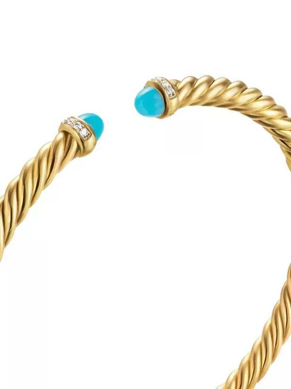 David Yurman 18kt Yellow Cablespira® Flex Diamond Bracelet - Gold
