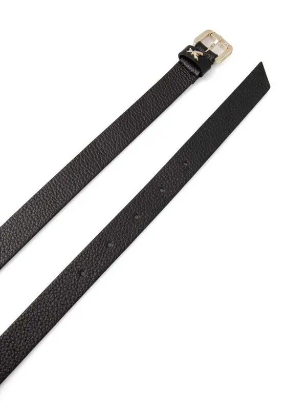 Patrizia Pepe Logo Buckle Belt - Black