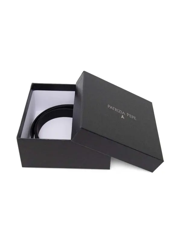 Patrizia Pepe Logo Buckle Belt - Black