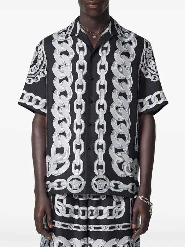 Versace Medusa Chains Silk Shirt