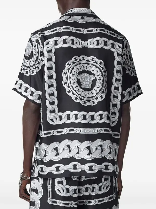 Versace Medusa Chains Silk Shirt