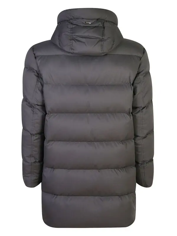 Herno Logo-plaque Padded Coat - Grey