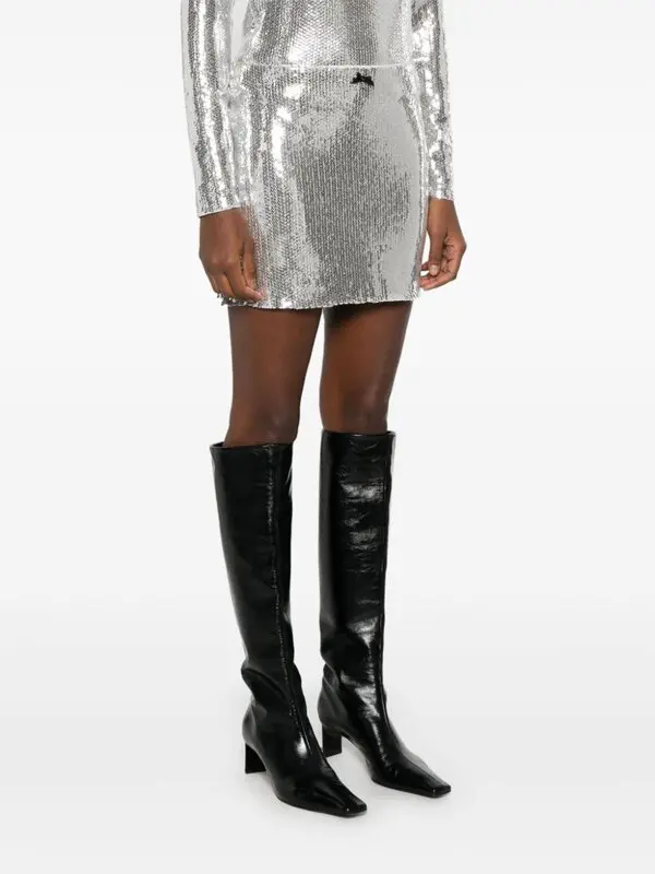 ROTATE BY BIRGER CHRISTENSEN Sequinned Mini Skirt - Silver