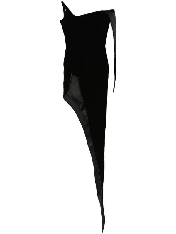spiked black dress Fully embroidered gold spike corset with black crêpe skirt main image 0