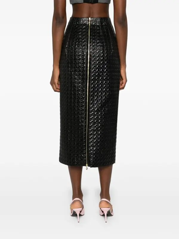 PATOU Zip-up Quilted Midi Skirt