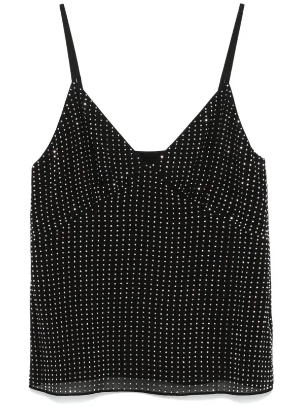 Michael Kors Rhinestone-embellished Georgette Top