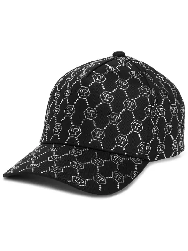 Philipp Plein Crystal-embellished Baseball Cap - Black