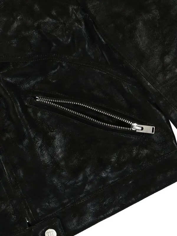 MISBHV Cropped Faux-leather Jacket