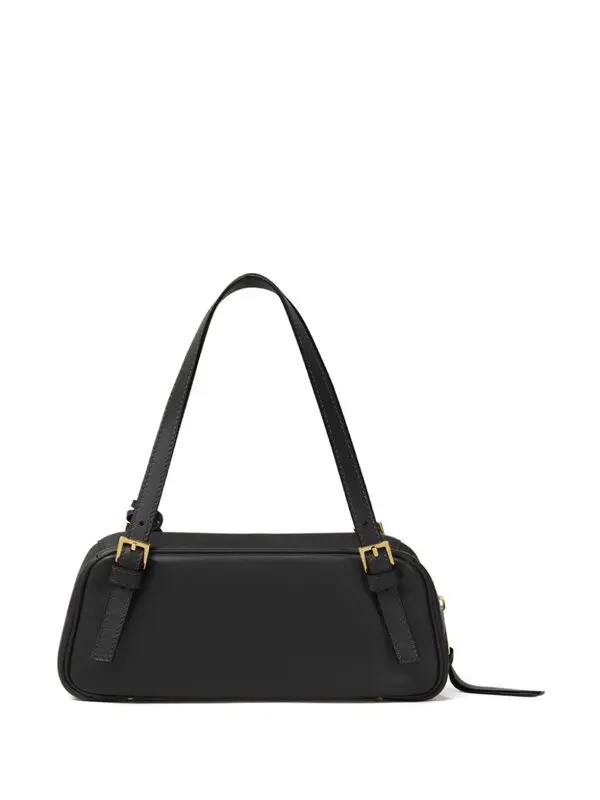 Versace Tag Bowling Shoulder Bag - Black