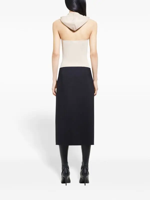 COURREGES Illusion Hooded Bodysuit - Neutrals