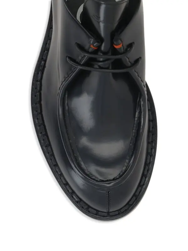 Santoni X 10 Corso Como Leather Derby Shoes