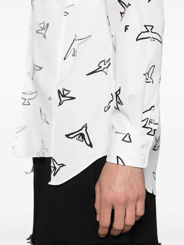 BLACK COMME DES GARÇONS Birds-print Shirt