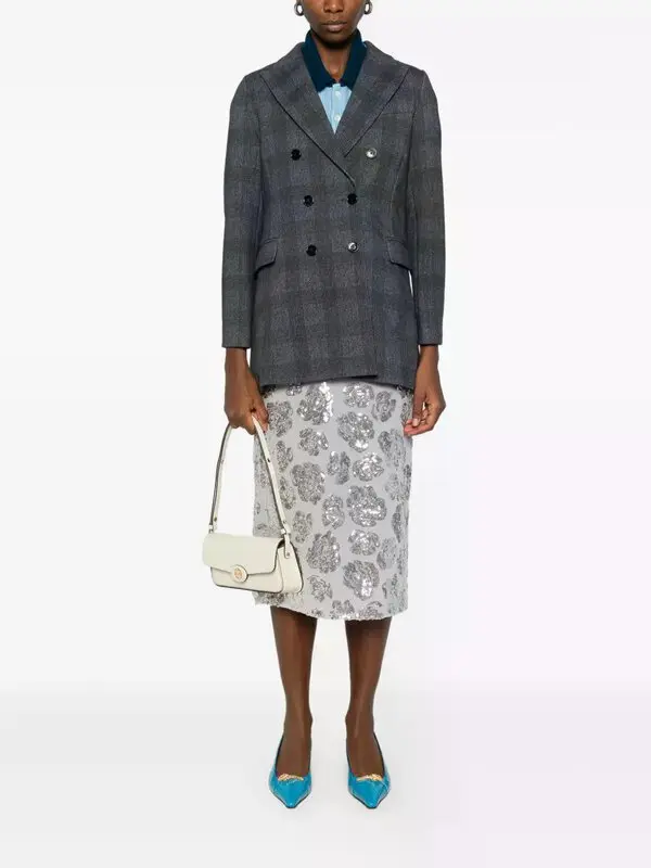 CIRCOLO 1901 Checked Blazer - Grey