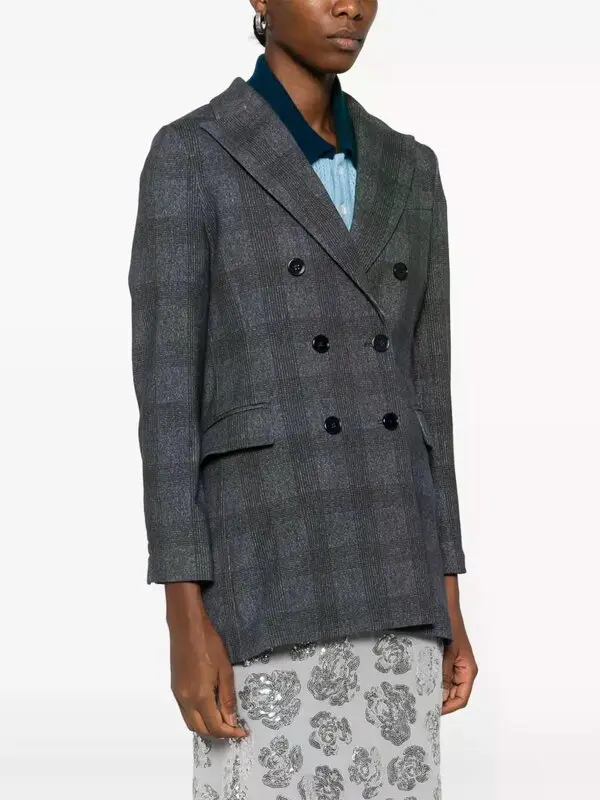 CIRCOLO 1901 Checked Blazer - Grey