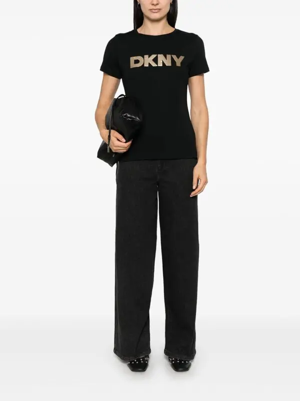 Dkny Sequin-logo T-shirt
