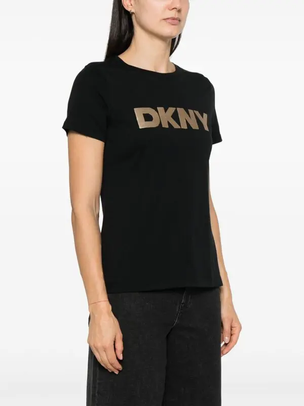Dkny Sequin-logo T-shirt