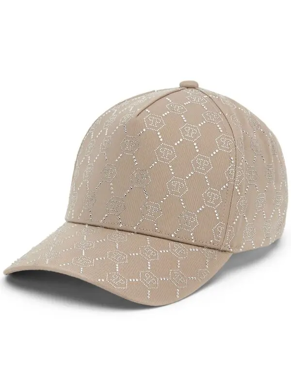 Philipp Plein Crystal-embellished Baseball Cap - Neutrals