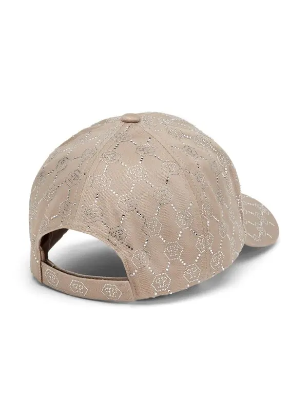 Philipp Plein Crystal-embellished Baseball Cap - Neutrals