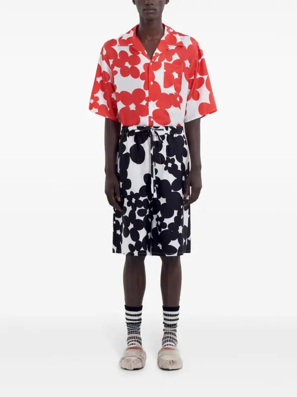 Marni Floral-print Shorts - Black