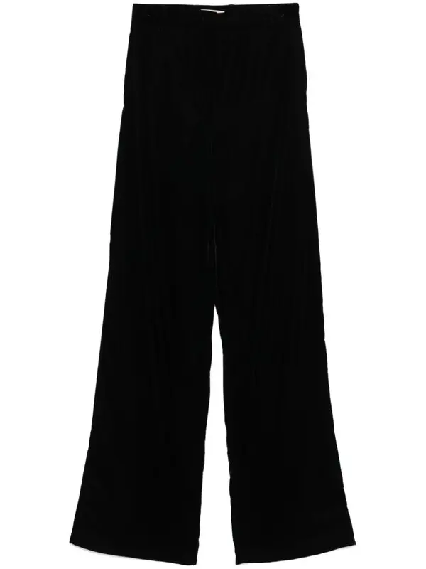 BLANCA VITA Wide-leg Velvet Trousers