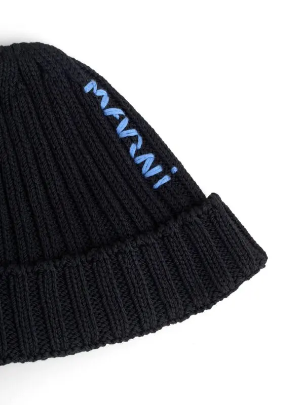 Marni Logo Beanie - Black