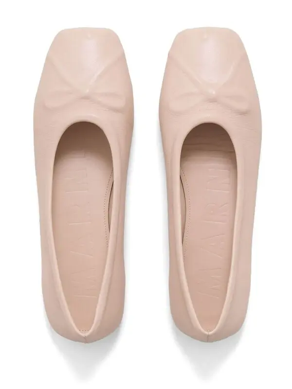 Marni Bow-detail Ballerina Shoes - Pink