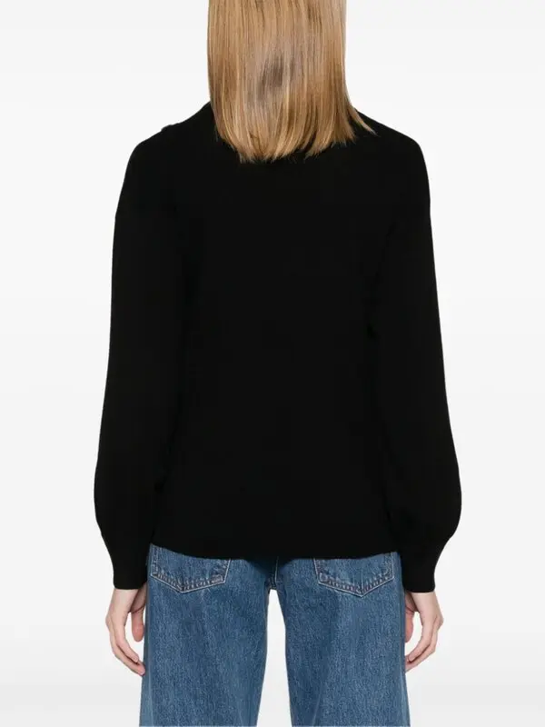 BLANCA VITA Cut-out Roll Neck Sweater