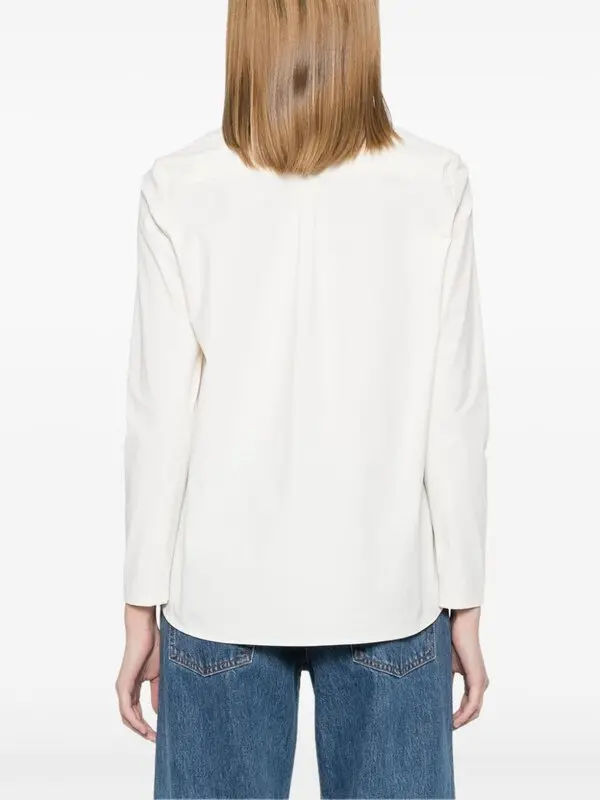 BLANCA VITA Band-collar Blouse