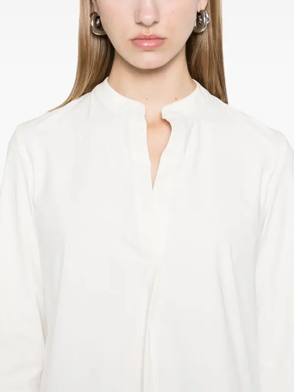 BLANCA VITA Band-collar Blouse