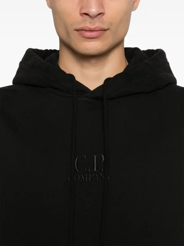C.P. COMPANY Logo Fleece Hoodie